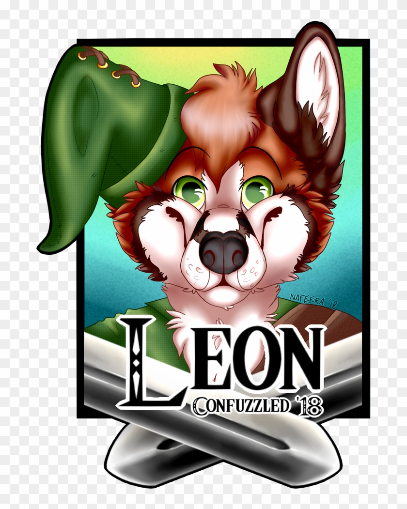 [c] Badge Leon The Fox By Nafeera - Cartoon - Free Transparent PNG ...